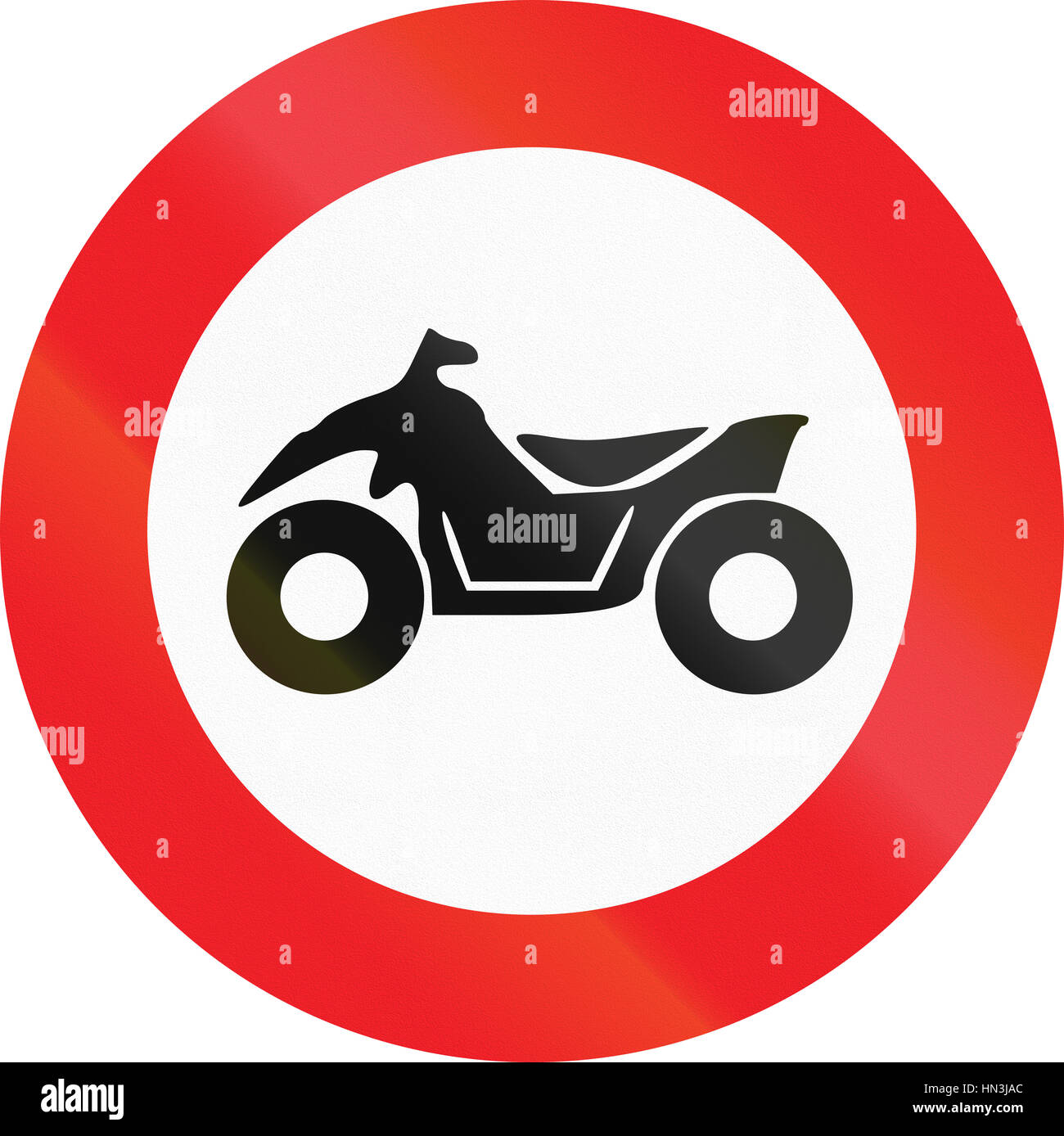 Belgian regulatory road sign - No quad bikes Stock Photo - Alamy