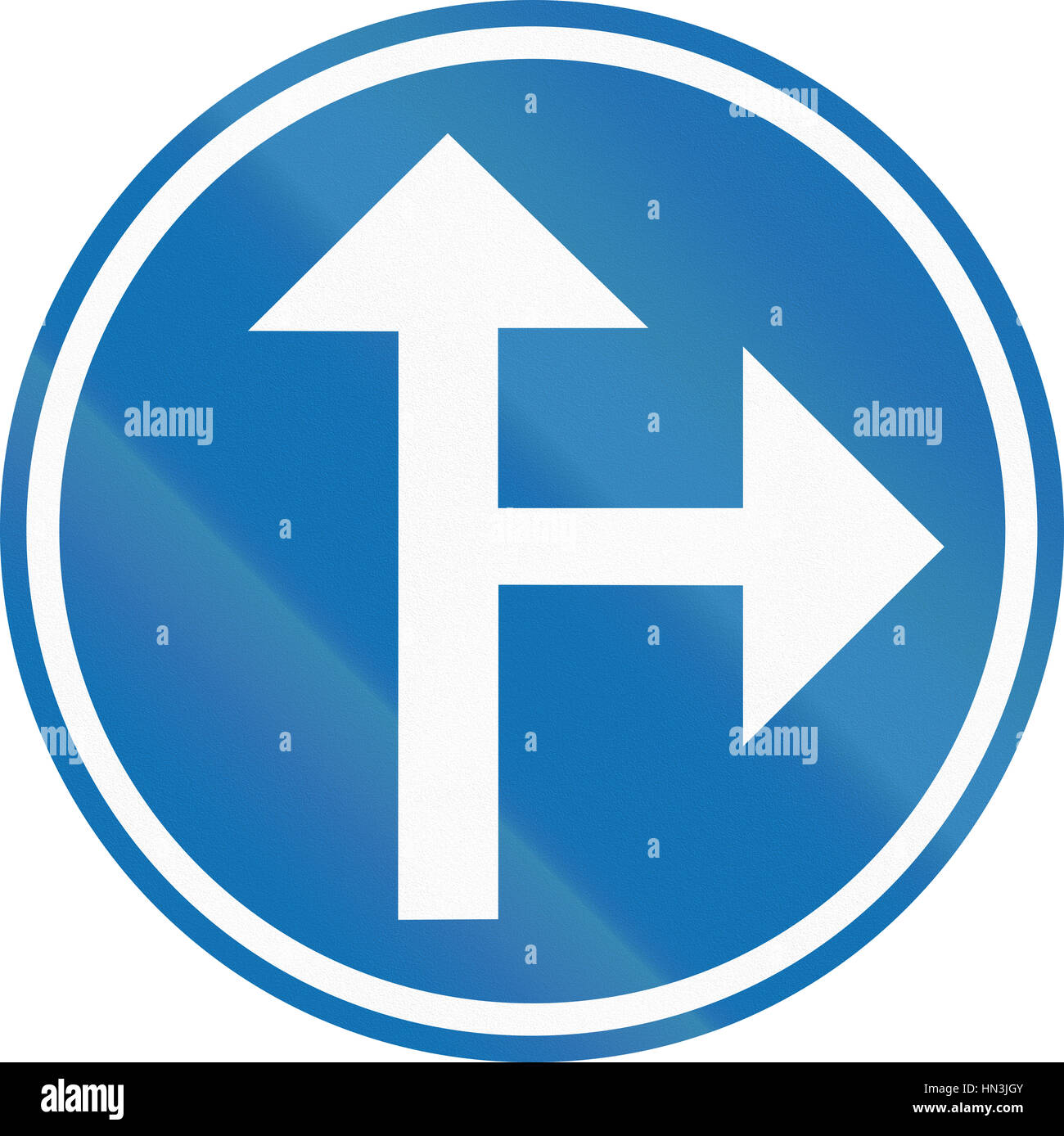 Straight and right road sign hi-res stock photography and images - Alamy