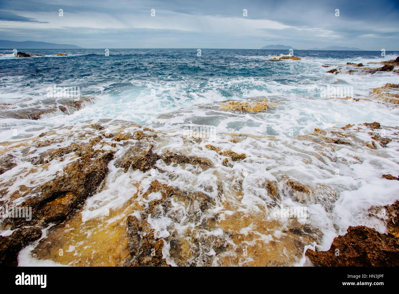 seashore summer landscape Stock Photo - Alamy
