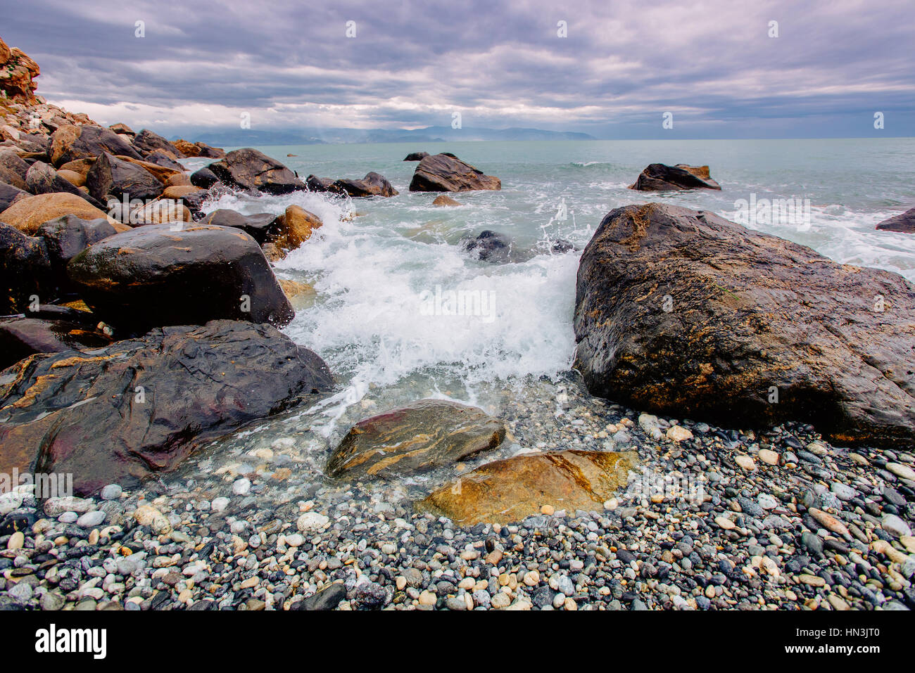 stones on the beach Stock Photo - Alamy