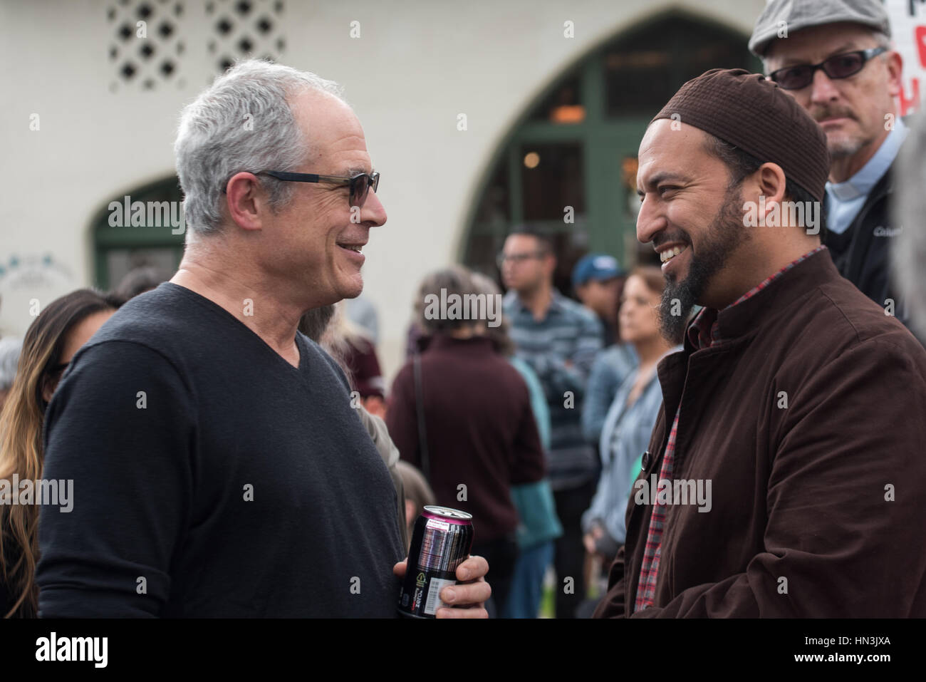 Santa Barbara Imam, Yama Niazi, & composer Peter Melnick at an Anti ...