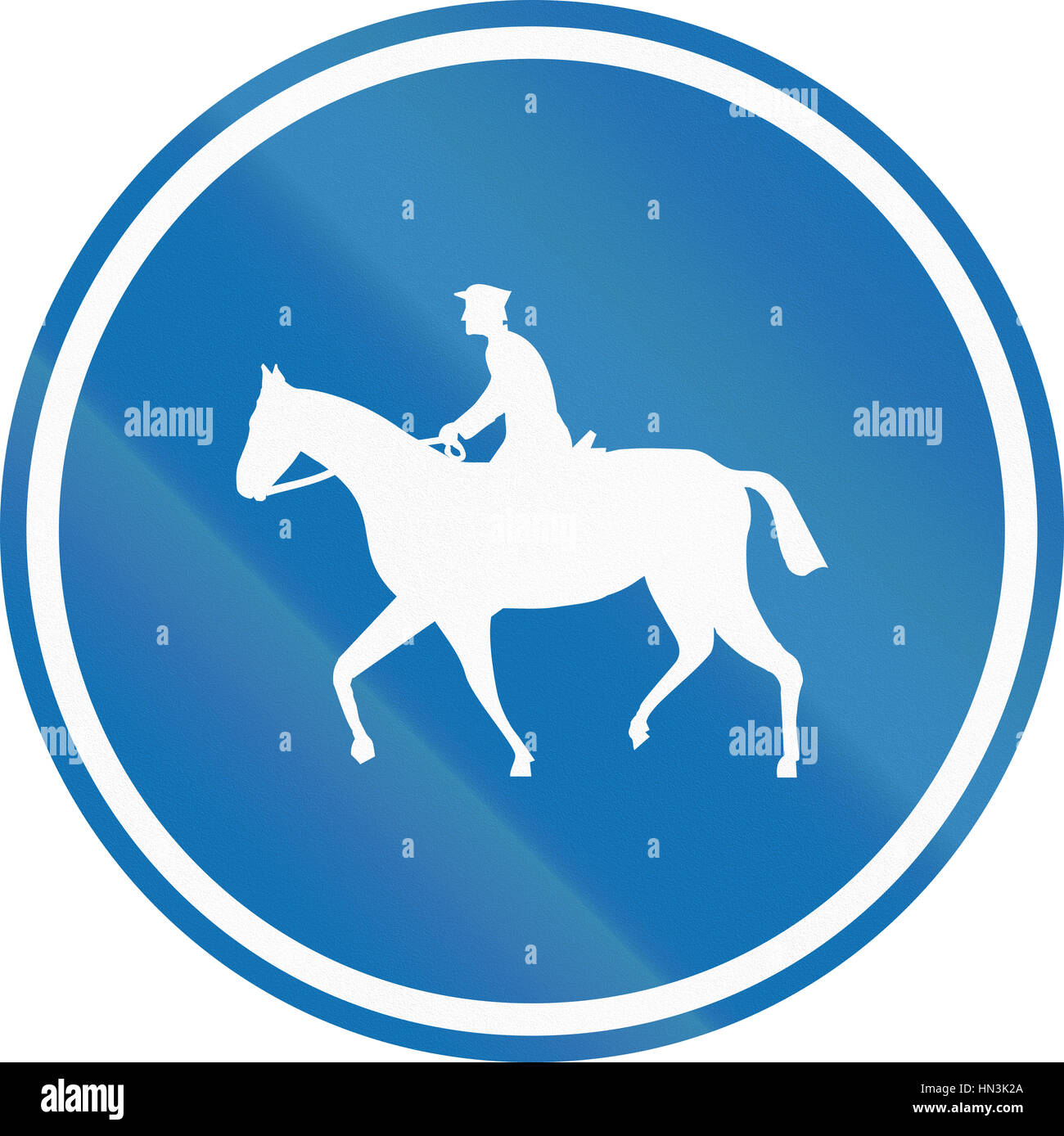 Belgian regulatory road sign - Track for rider on horseback Stock Photo ...