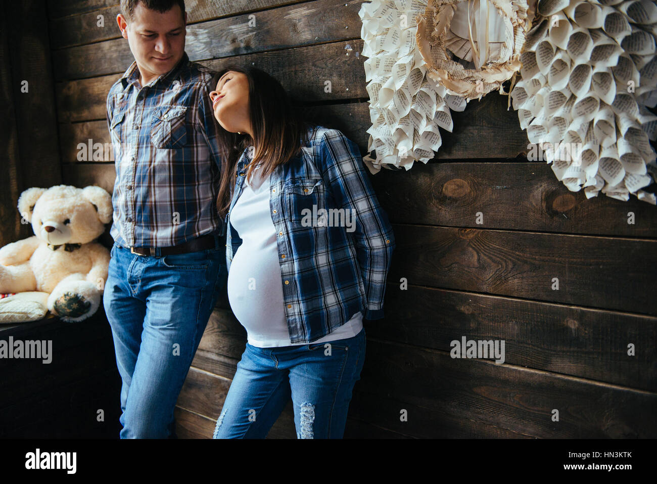 family waiting for baby Stock Photo - Alamy