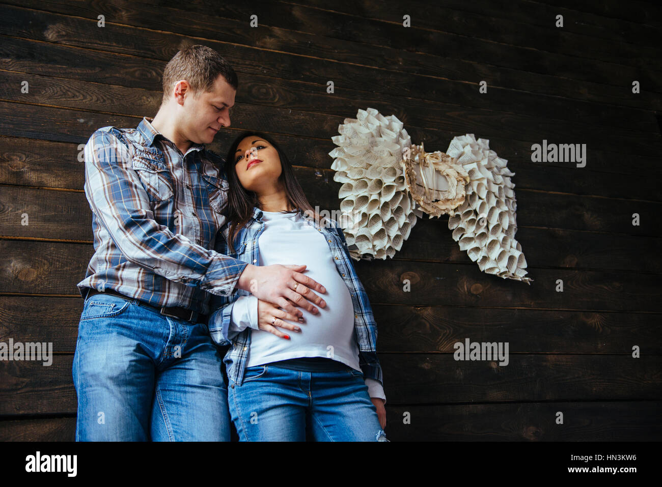 family waiting for baby Stock Photo - Alamy