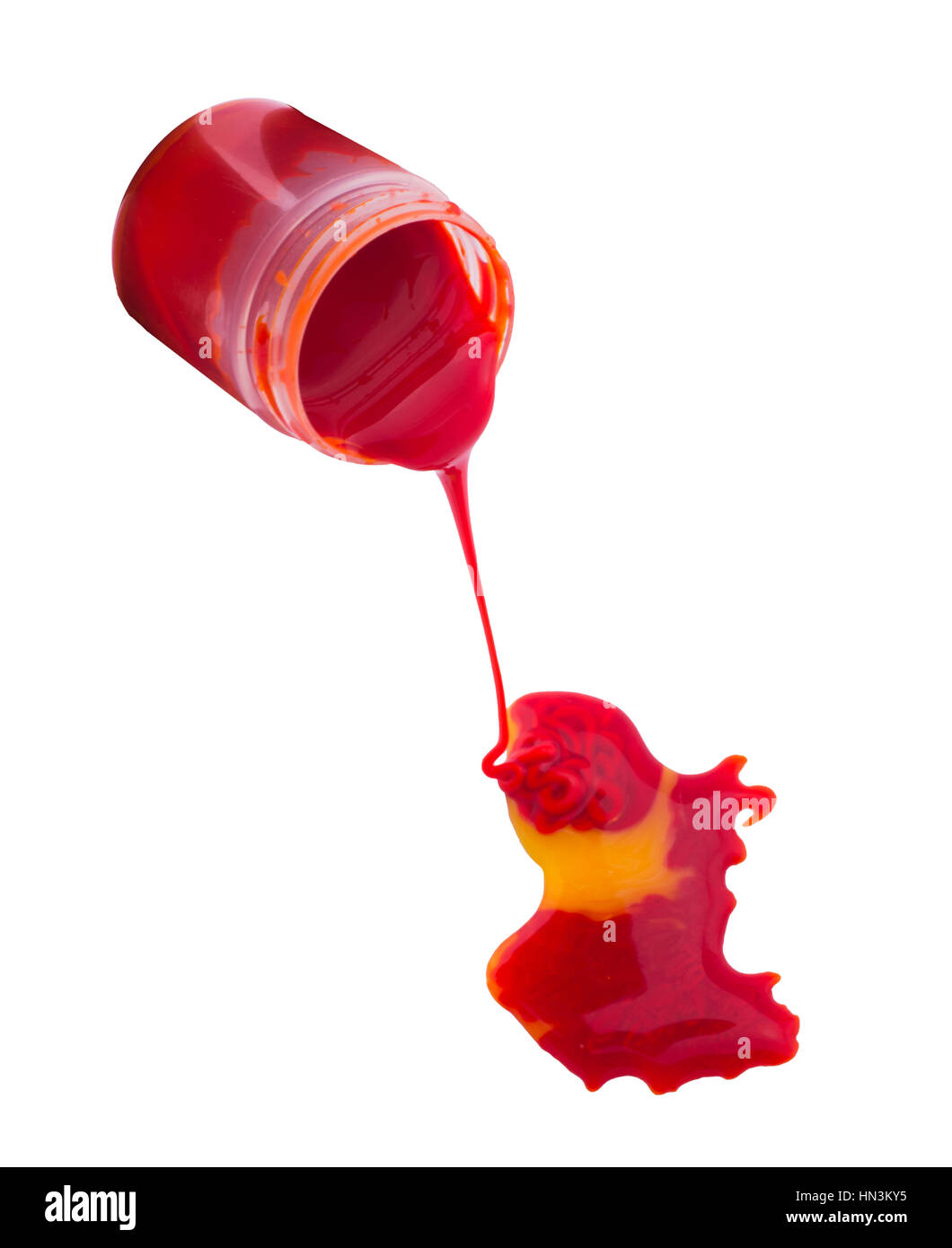 Red paint isolated on white background Stock Photo - Alamy