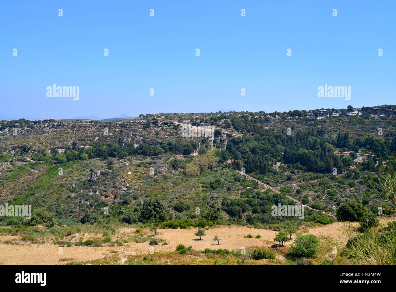 crete island greece countryside rural nature landscape Stock Photo - Alamy