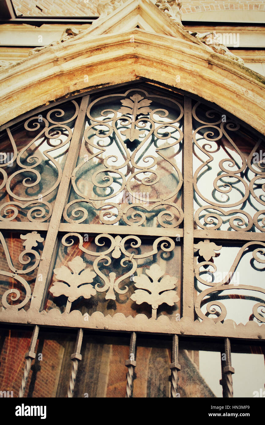 Abstract decorative metal protection for windows Stock Photo - Alamy