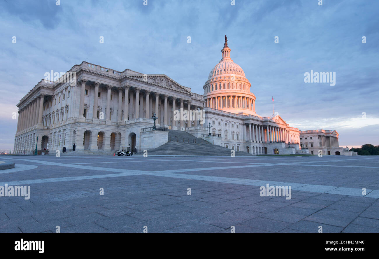 Sunrise at the United States Capitol Building in Washington, District ...