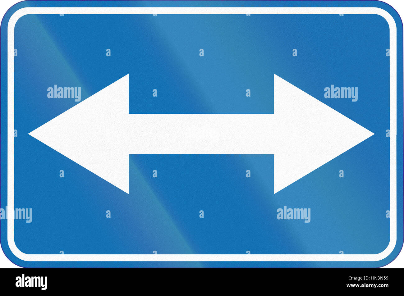 Belgian additional road sign - both directions Stock Photo - Alamy