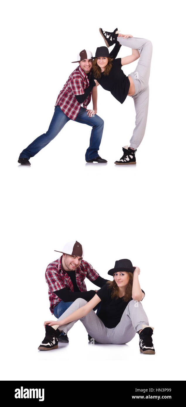 Pair of dancers dancing modern dances Stock Photo - Alamy