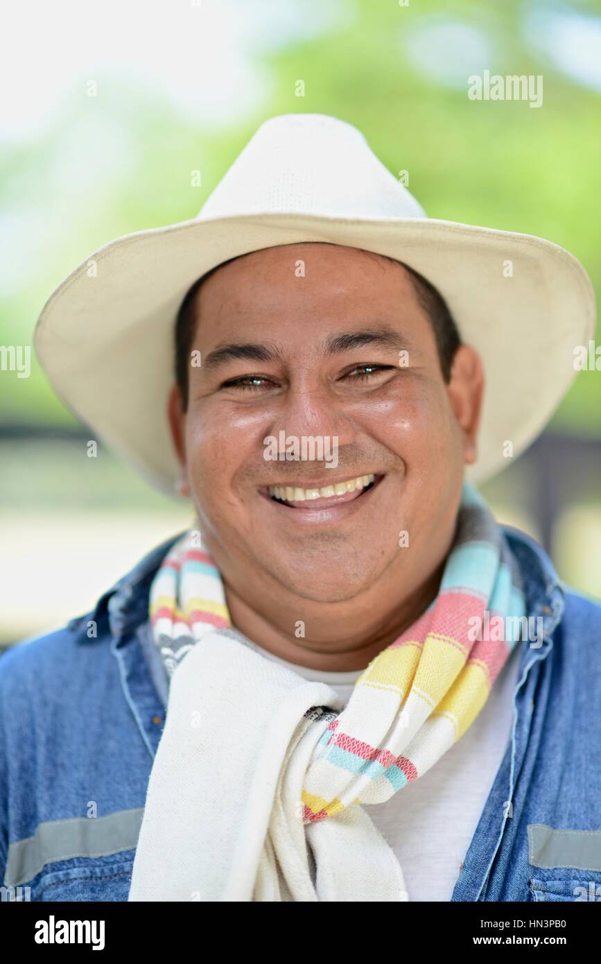 Portrait of a Colombian cowboy Stock Photo - Alamy