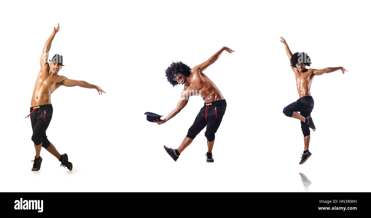 Collage of dancers isolated on white background Stock Photo - Alamy
