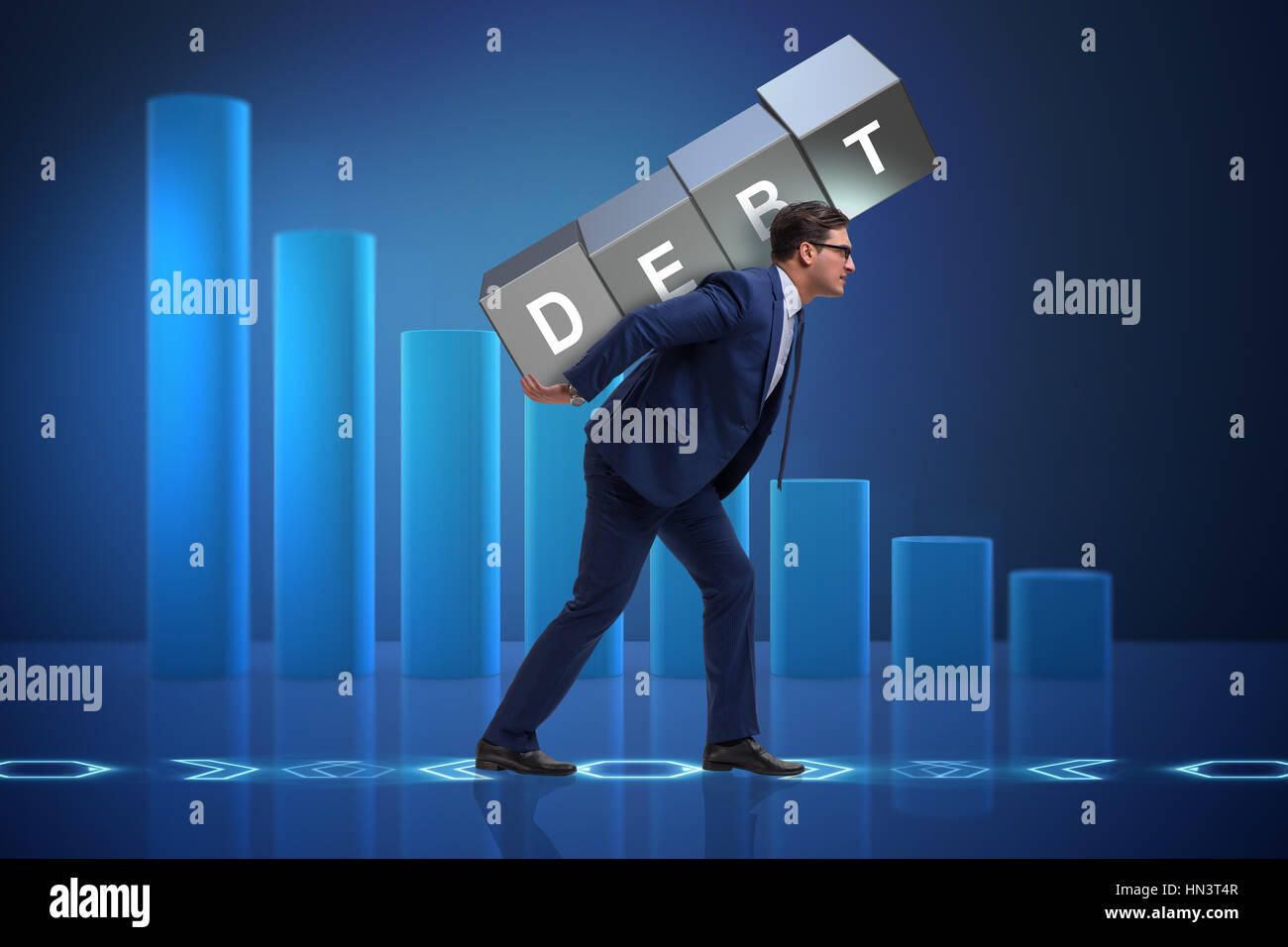 Man under burden loan hi-res stock photography and images - Alamy