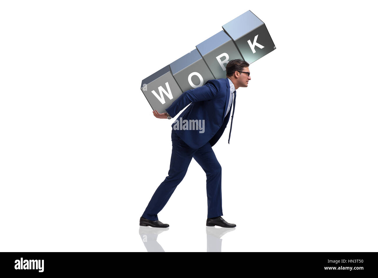 Tired stressed businessman sitting in Cut Out Stock Images & Pictures ...