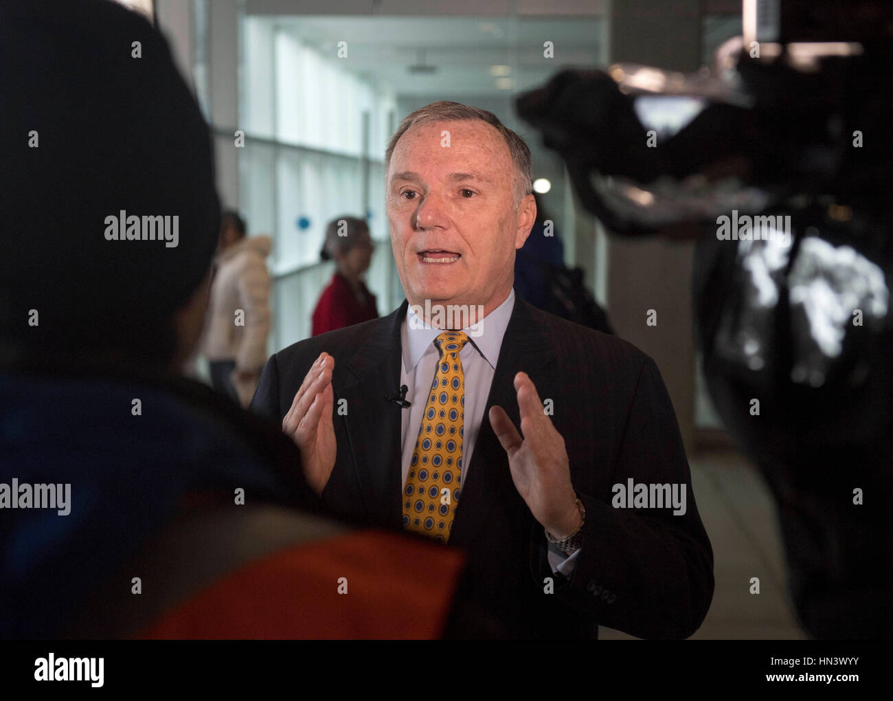 Eugene, Oregon, USA. 7th Feb, 2017. Attorney PHILIP GREGORY is ...