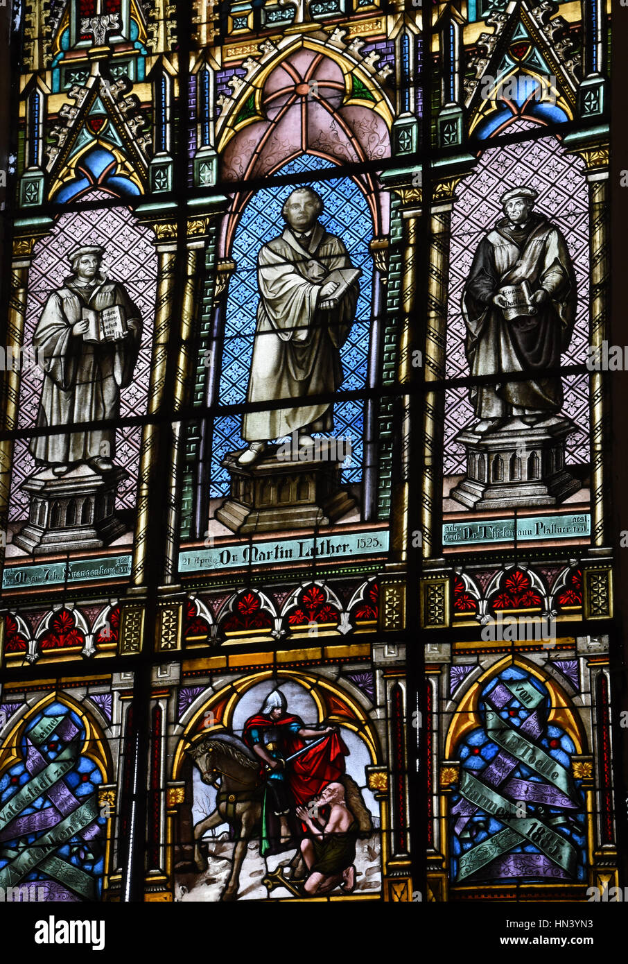 Stained glass window martin luther hi-res stock photography and images ...