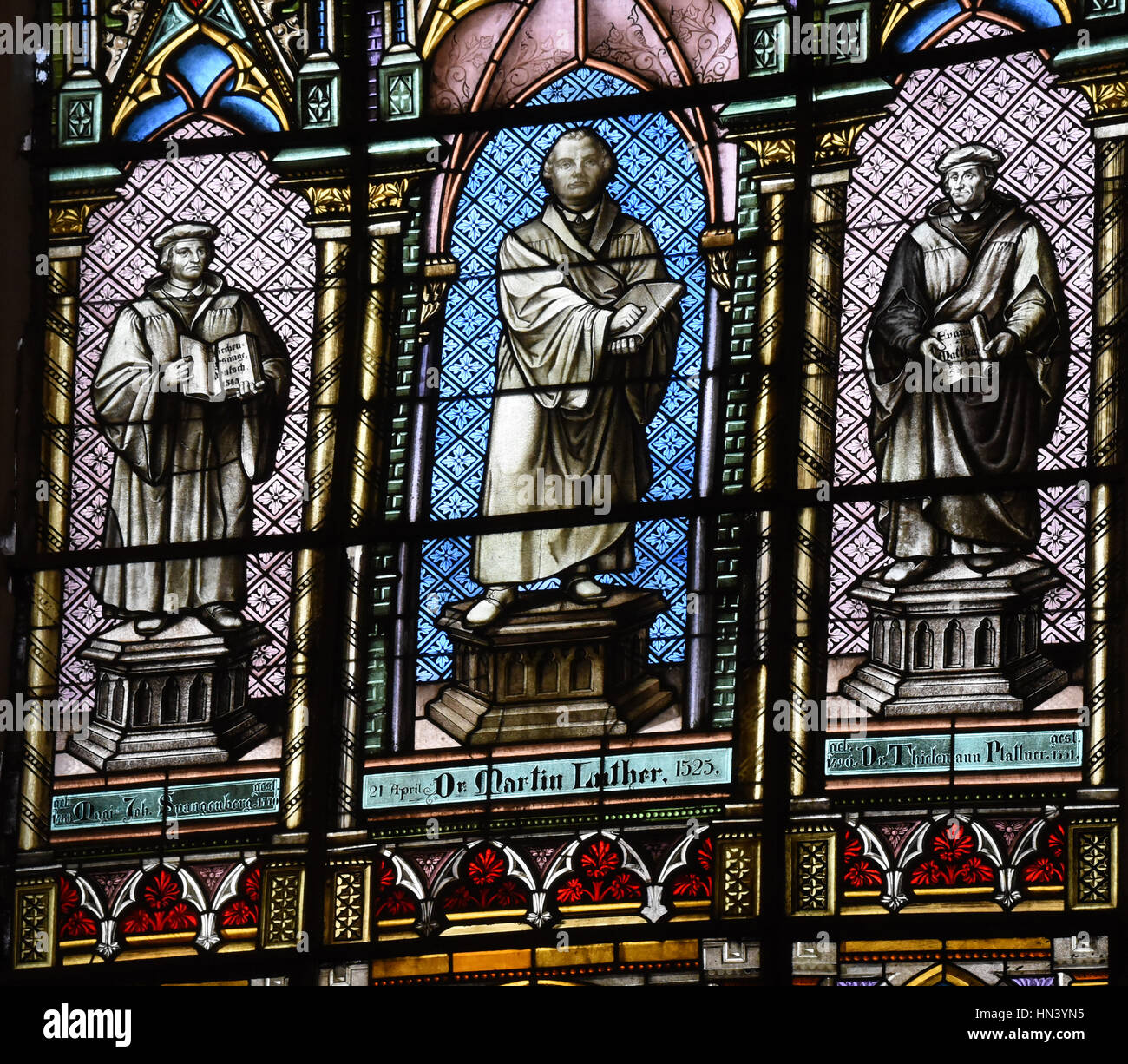 Stained Glass Window Martin Luther High Resolution Stock Photography ...