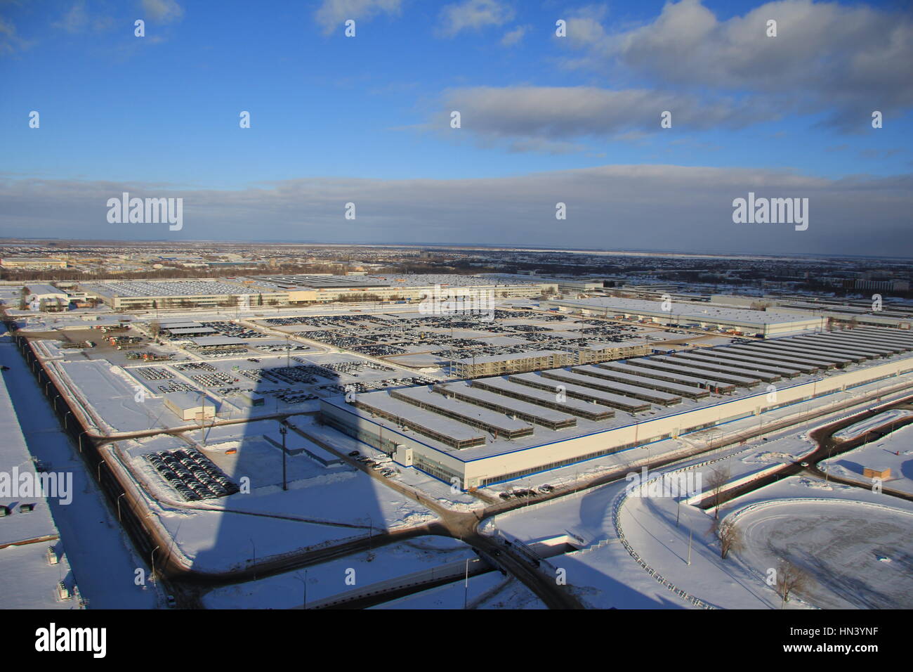 A view over the 600 hectare Lada factory owned by AvtoVaz in the ...