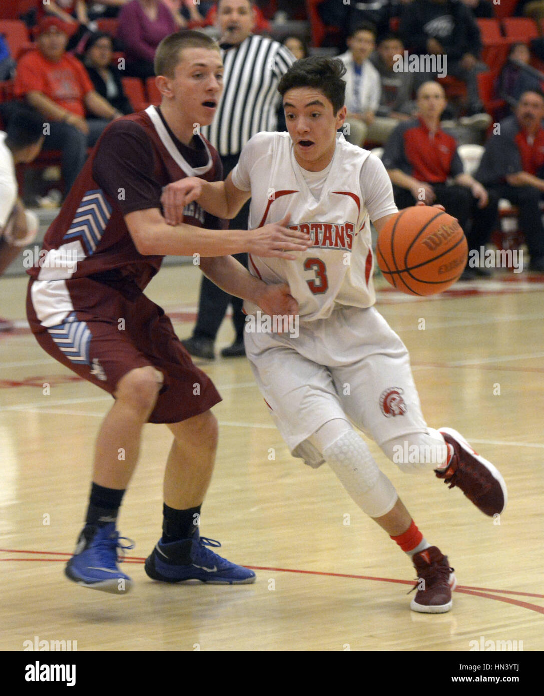 Usa. 7th Feb, 2017. ASEC -- Bernalillo's Reyes Herrera, 3, drives ...