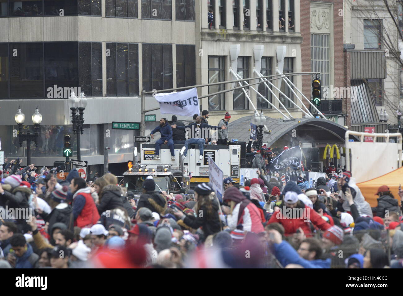 Boston, Massachusetts, USA. 7th Feb, 2017. Fans have come out in a ...