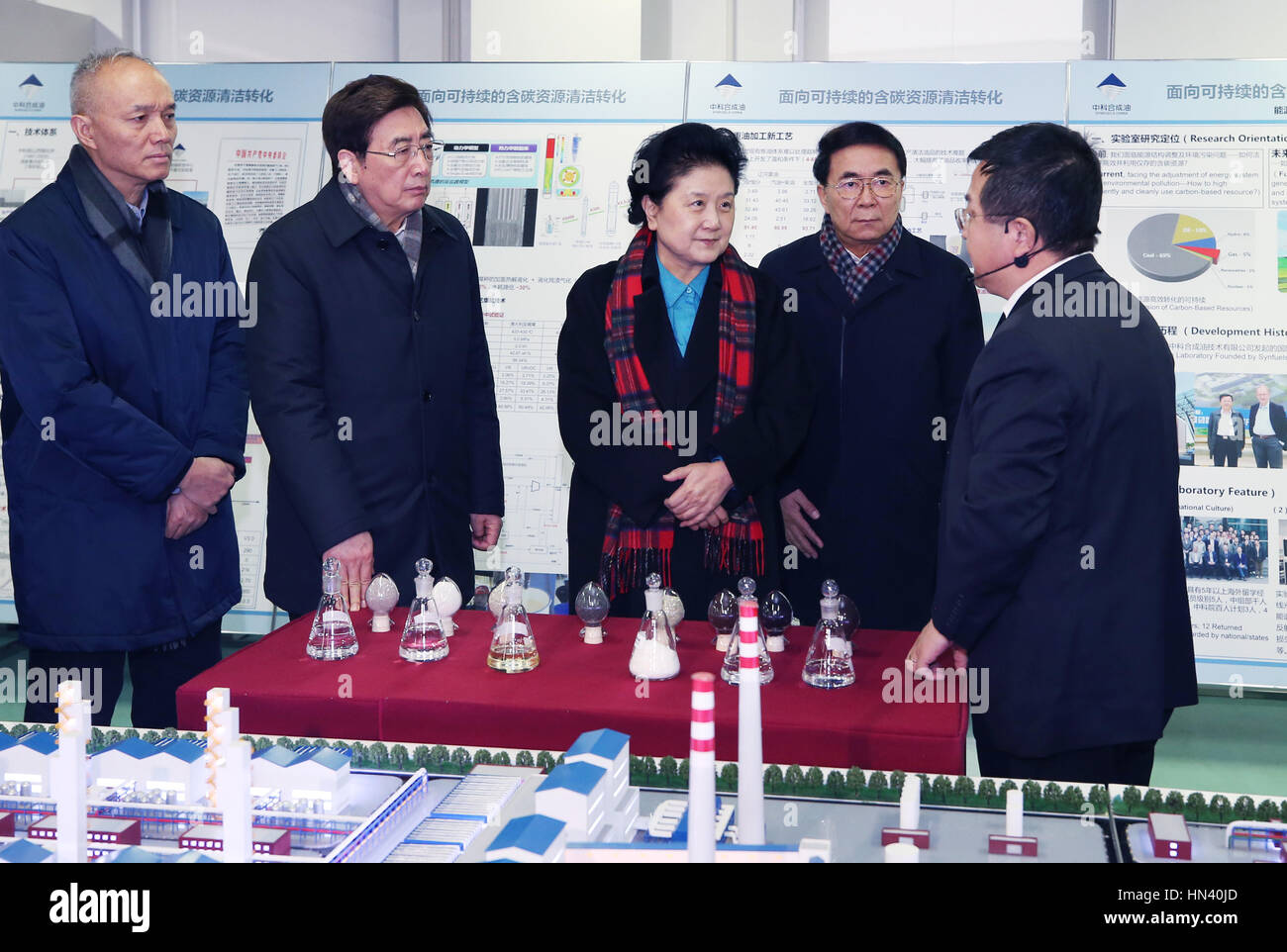 Beijing, China. 7th Feb, 2017. Chinese Vice Premier Liu Yandong (C ...