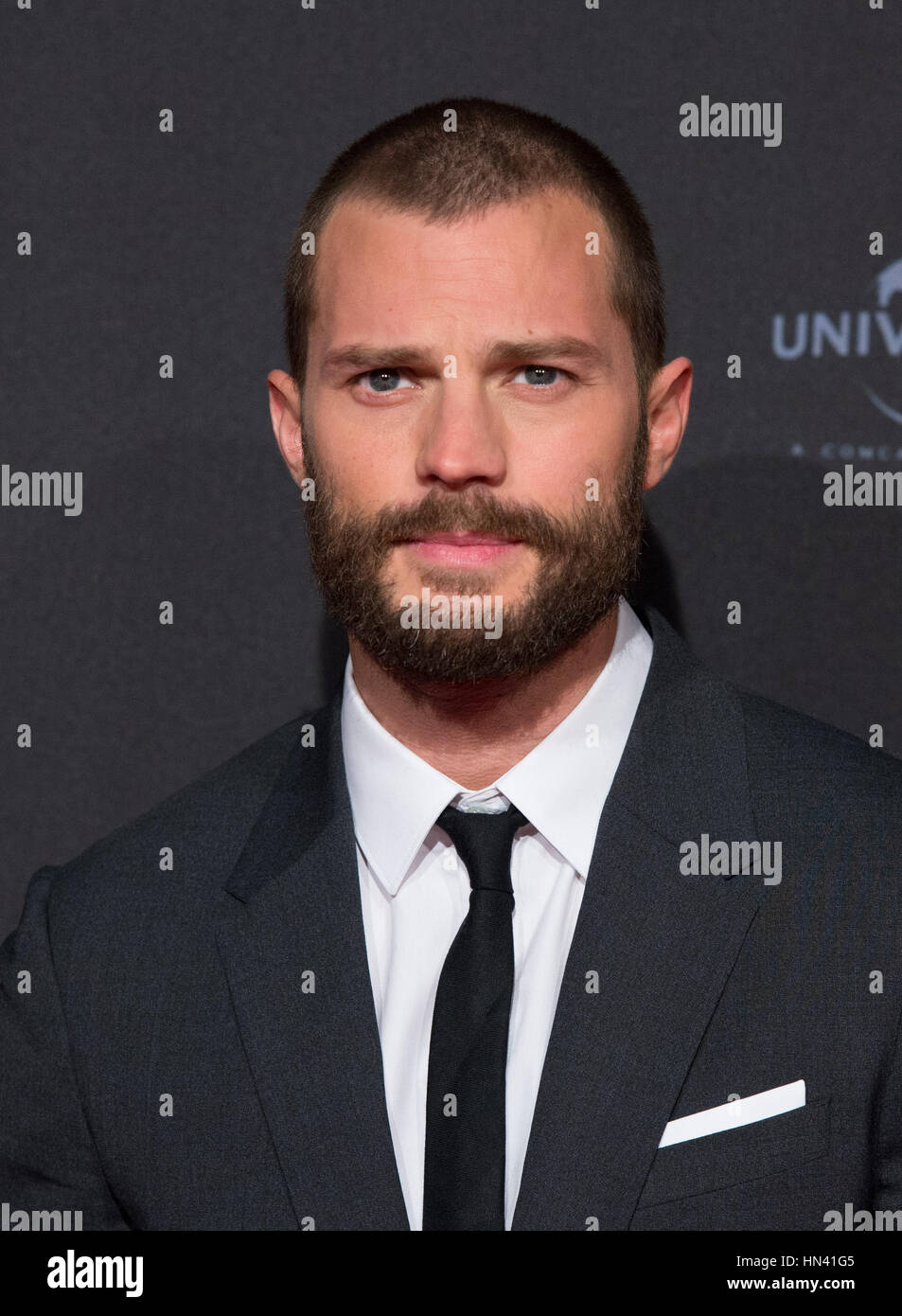 Hamburg, Germany. 7th Feb, 2017. Leading actor Jamie Dornan arrives for ...