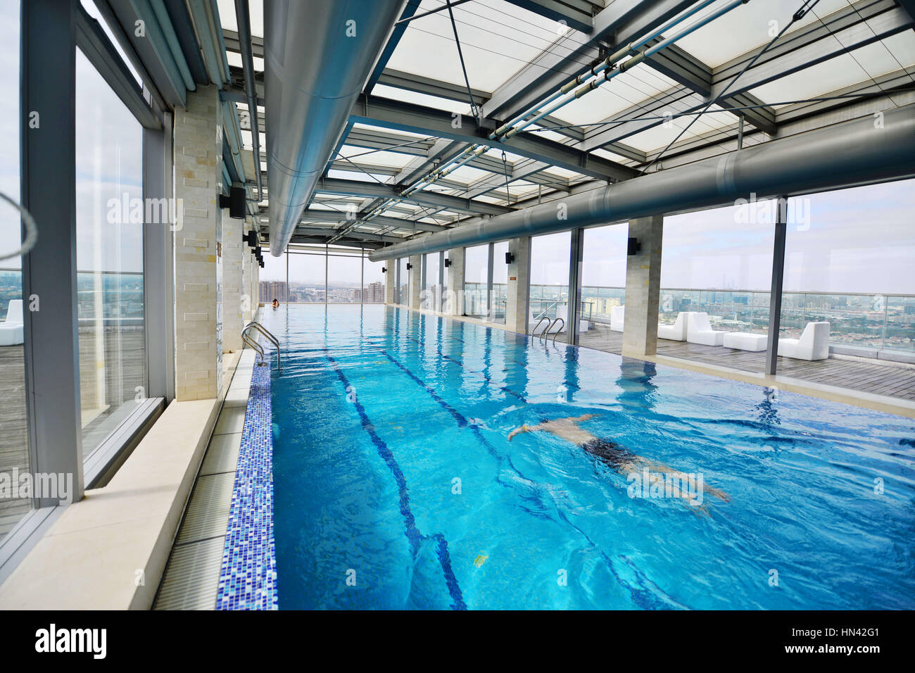 Glass swimming pool shanghai hi-res stock photography and images - Alamy