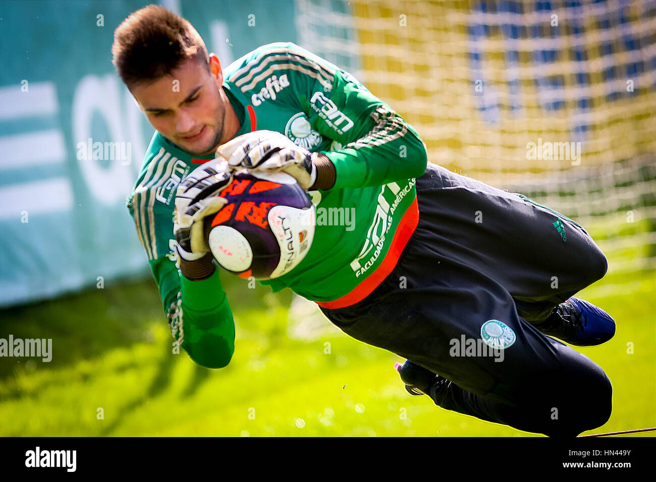 Sao Paulo, Brazil. 8th Feb, 2017. Palmeiras football team goalkeepers ...