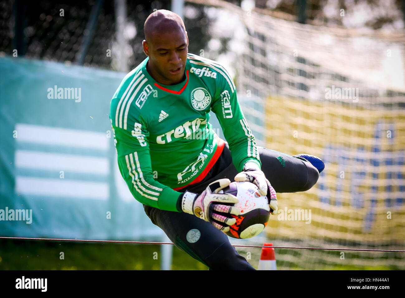 Sao Paulo, Brazil. 8th Feb, 2017. Palmeiras football team goalkeepers ...