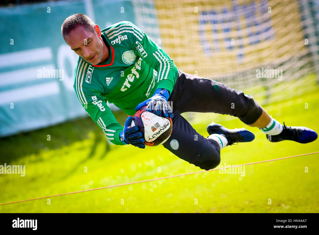 Sao Paulo, Brazil. 8th Feb, 2017. Palmeiras football team goalkeepers ...