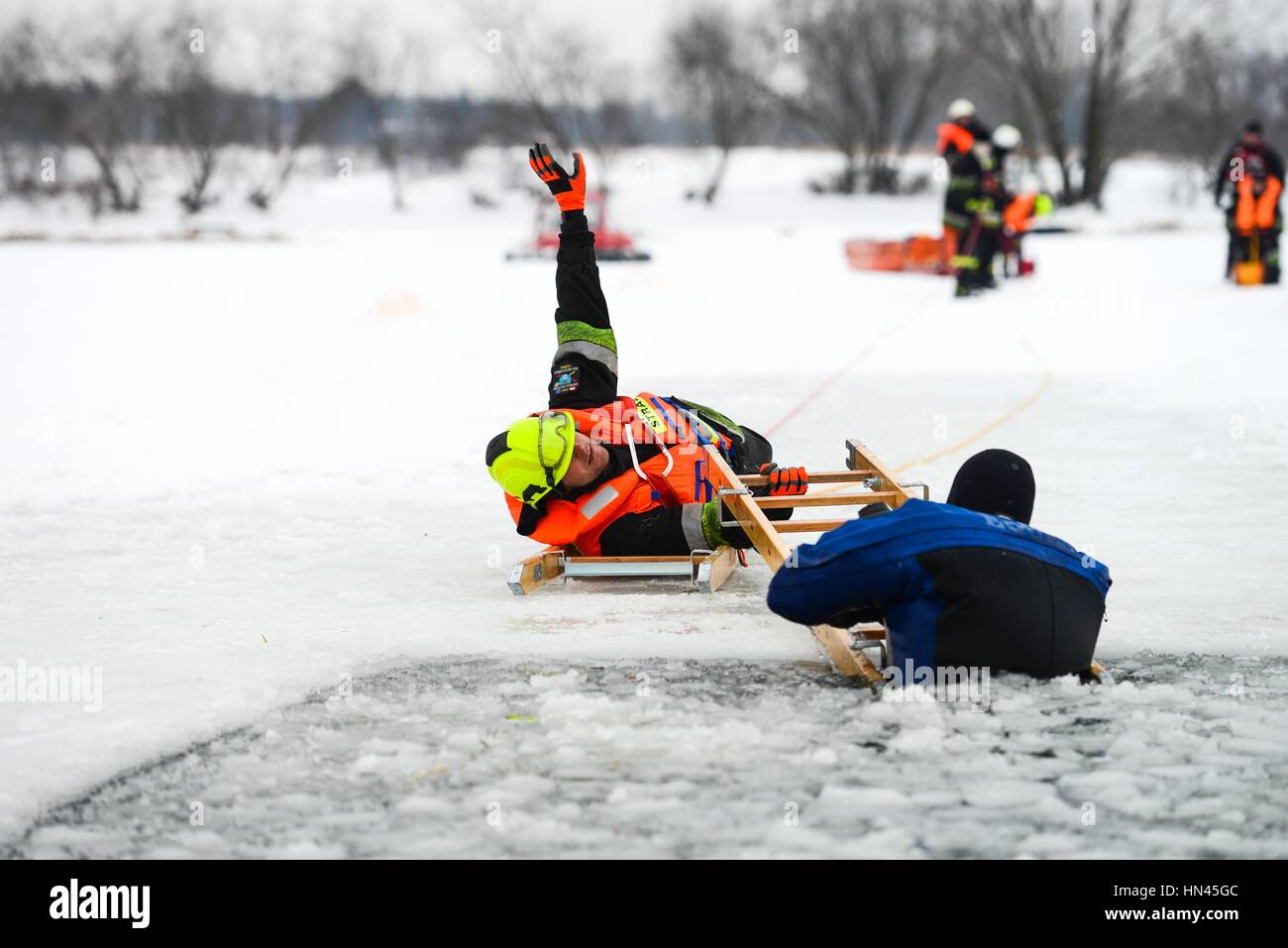 Piotrkow Trybunalski, Poland. 8th February 2017. Members of Naval ...
