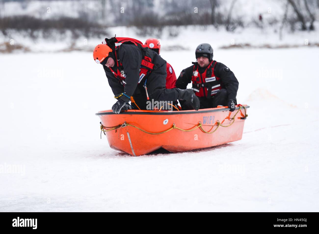 Piotrkow Trybunalski, Poland. 8th February 2017. Members of Naval ...