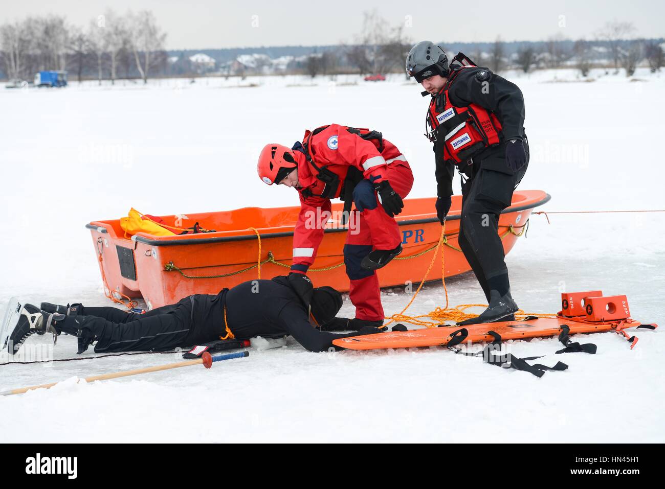 Piotrkow Trybunalski, Poland. 8th February 2017. Members of Naval ...