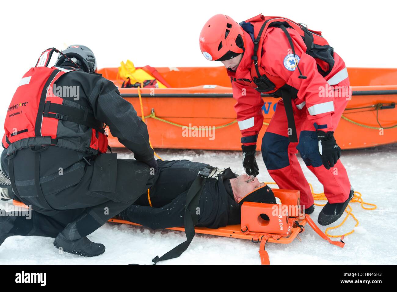 Piotrkow Trybunalski, Poland. 8th February 2017. Members of Naval ...