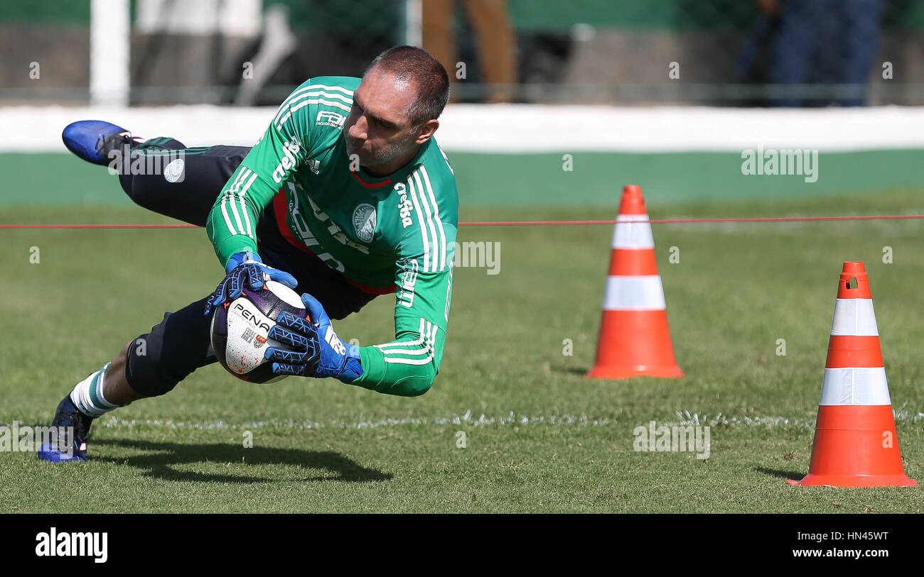 SÃO PAULO, SP - 08.02.2017: TREINO DO PALMEIRAS - The goalkeeper ...