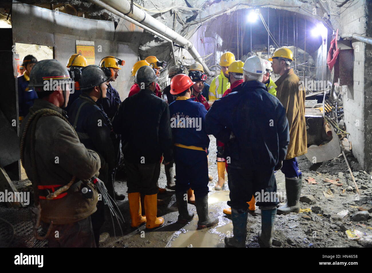 Bulqiza. 9th Feb, 2017. Albanian rescuers, together with Albanian and ...