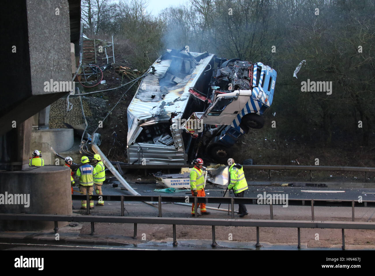 Witham Essex Uk 8th Feb 2017 A Driver Has Died When His Lorry