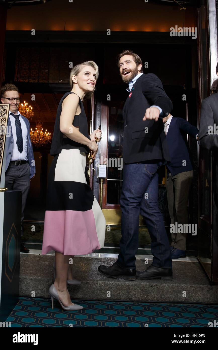 New York, NY, USA. 8th Feb, 2017. Annaleigh Ashford, Jake Gyllenhaal at ...