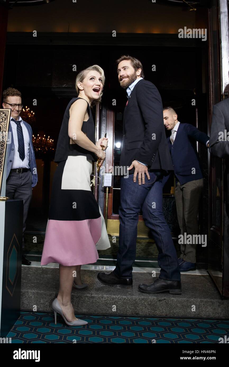 New York, NY, USA. 8th Feb, 2017. Annaleigh Ashford, Jake Gyllenhaal at ...