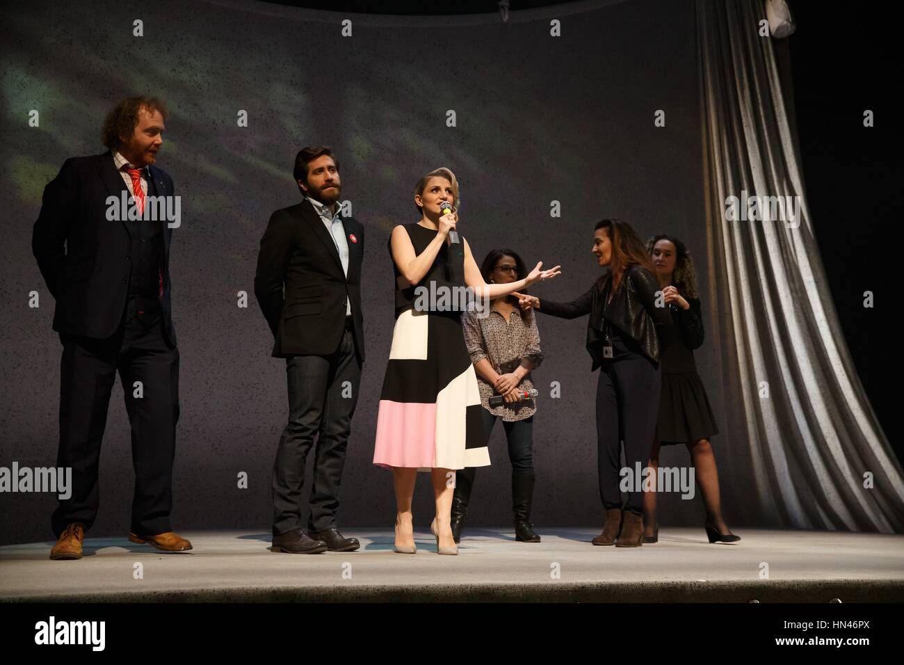 New York, NY, USA. 8th Feb, 2017. Jake Gyllenhaal, Annaleigh Ashford at ...