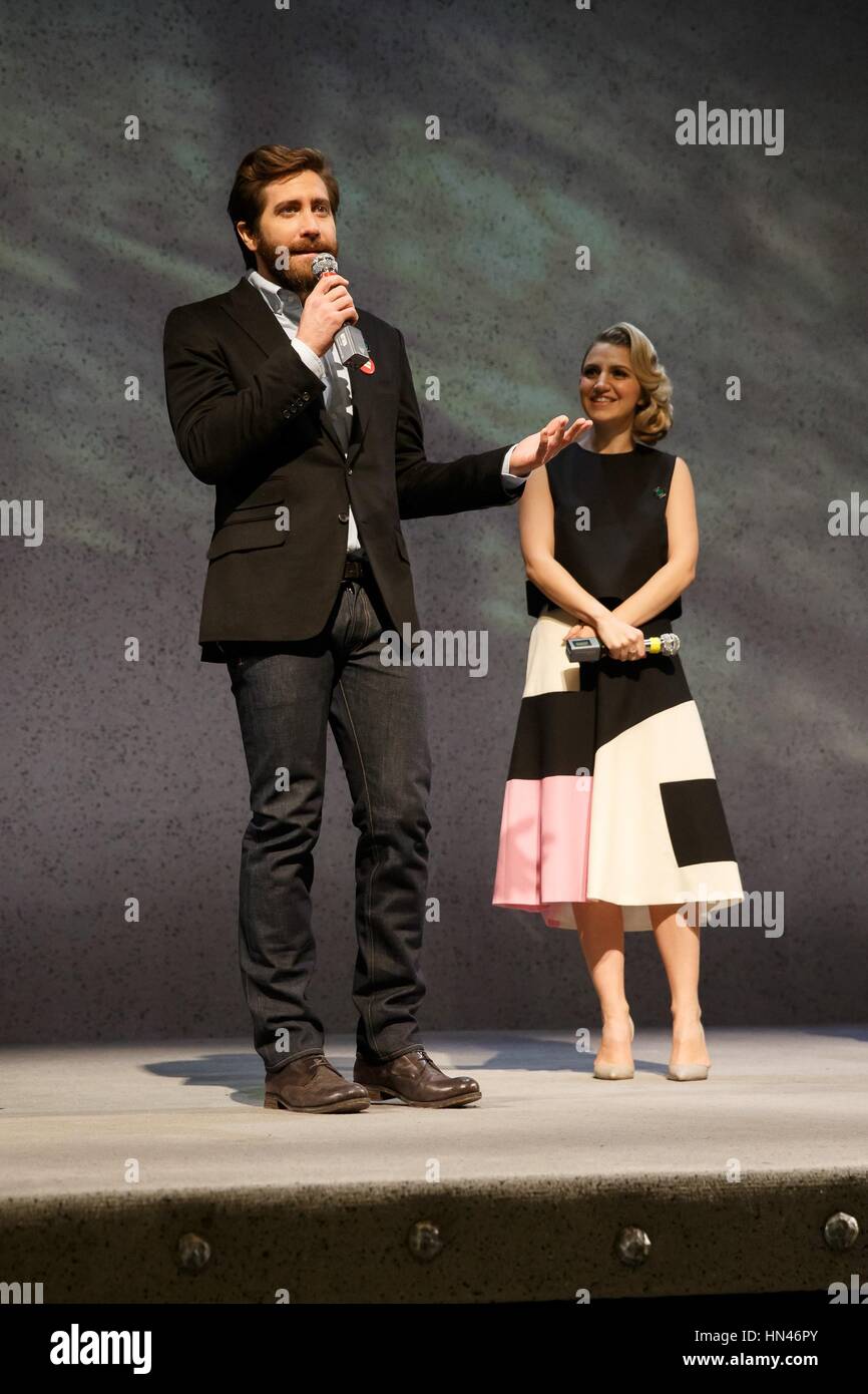New York, NY, USA. 8th Feb, 2017. Jake Gyllenhaal, Annaleigh Ashford at ...