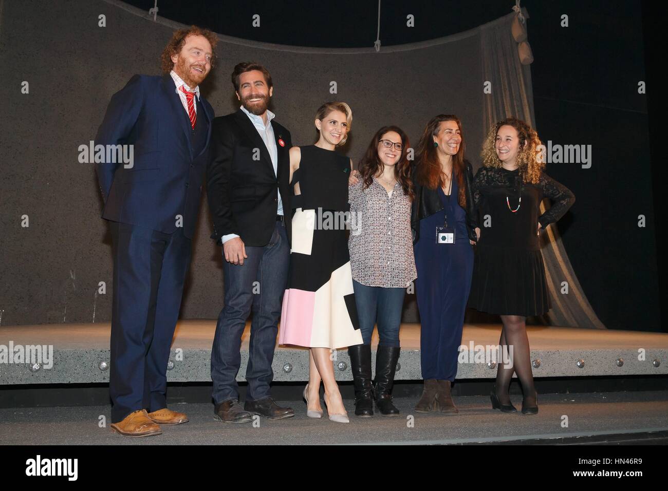 New York, NY, USA. 8th Feb, 2017. Guest, Jake Gyllenhaal, Annaleigh ...