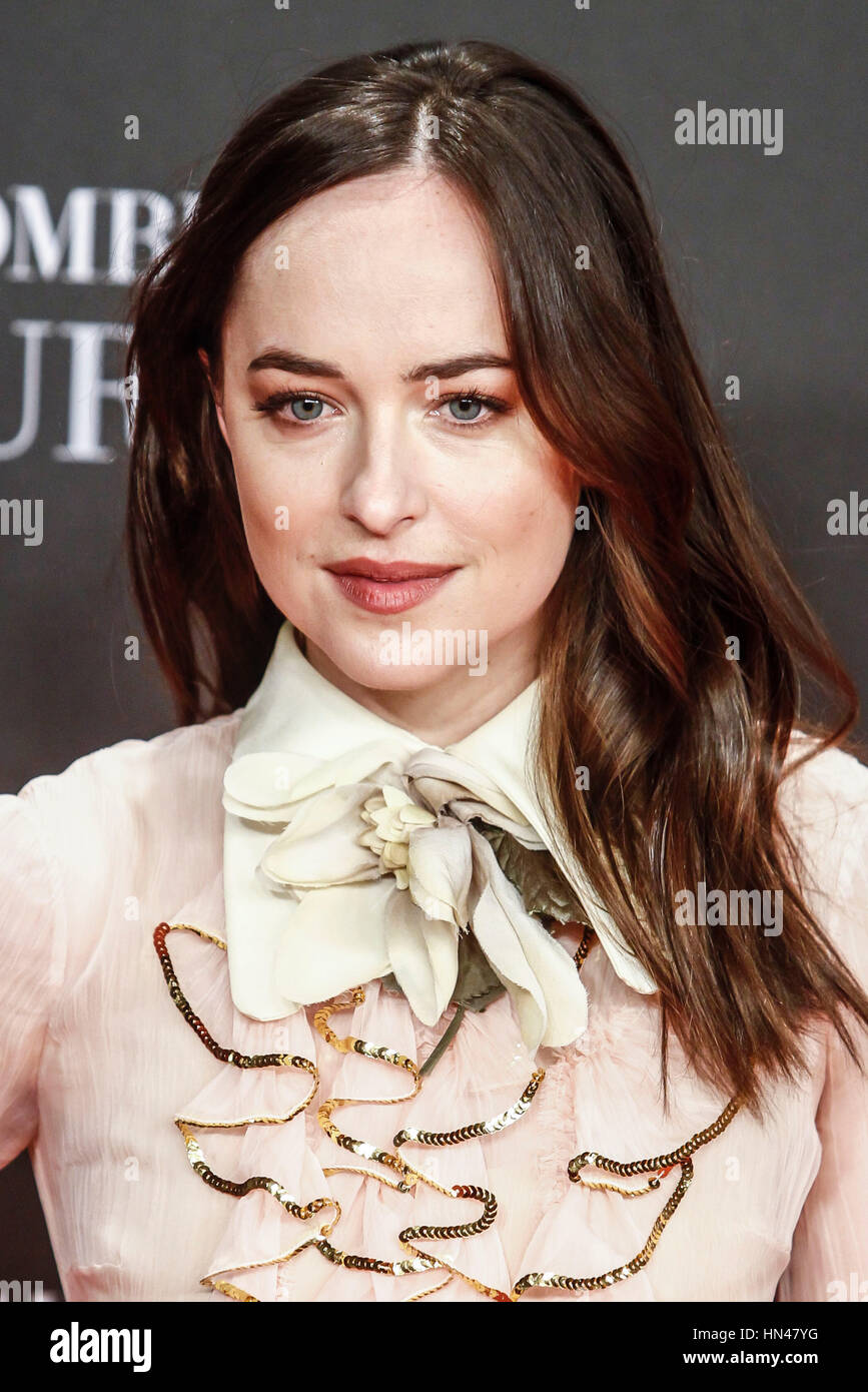 Madrid, Spain. 8th February, 2017. Dakota Johnson at the Fifty Shades ...