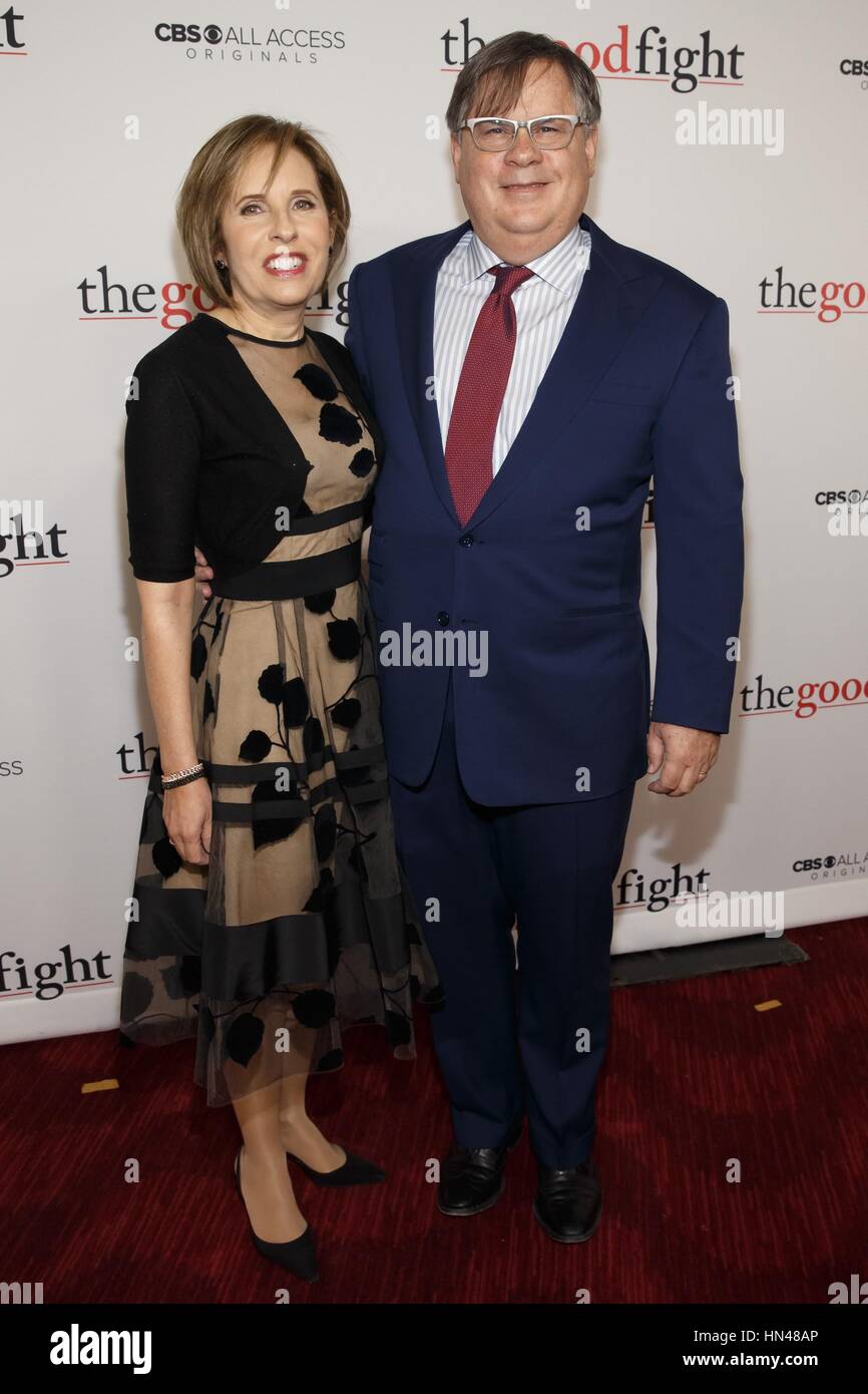 New York, NY, USA. 8th Feb, 2017. Michelle King, Robert King at ...