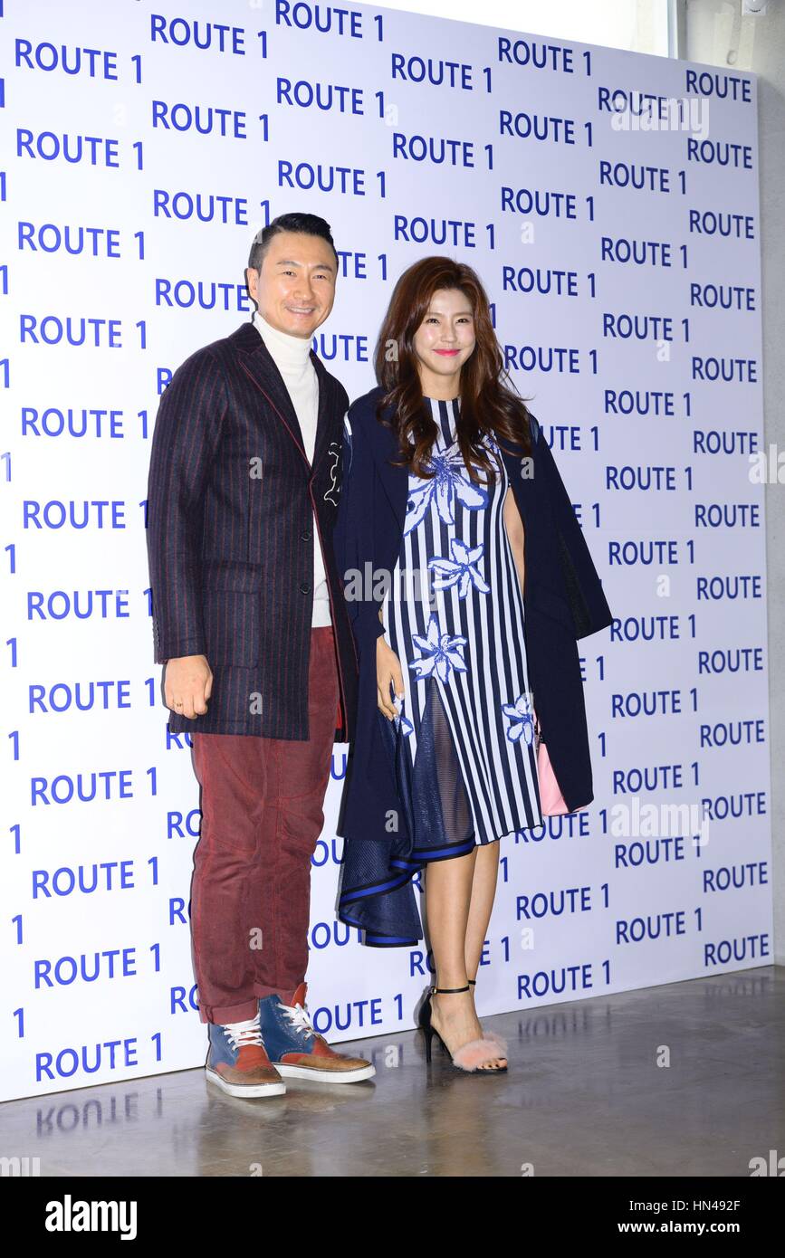 Seoul, Korea. 08th Feb, 2017. Si-Eun Park couple, Yun-Yeong Choe, Yeong ...