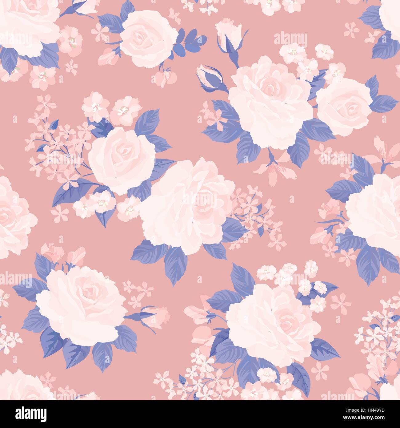 Floral bouquet seamless pattern. Flower posy background. Floral ...