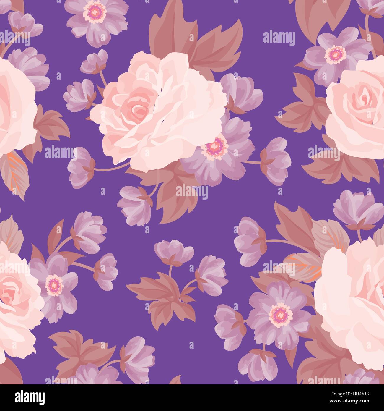 Floral bouquet seamless pattern. Flower posy background. Floral ...