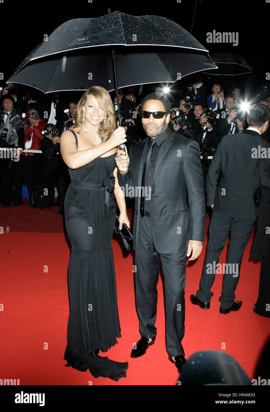 Mariah Carey and Lenny Kravitz arrives for the premiere for the film ...