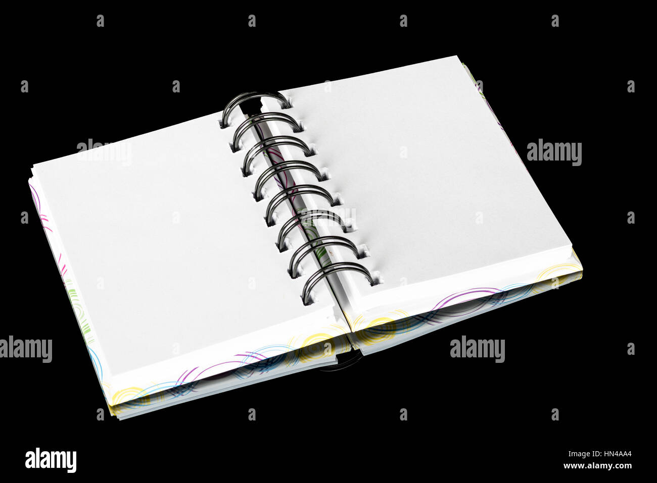White paper on a small ringed pad of paper Stock Photo - Alamy