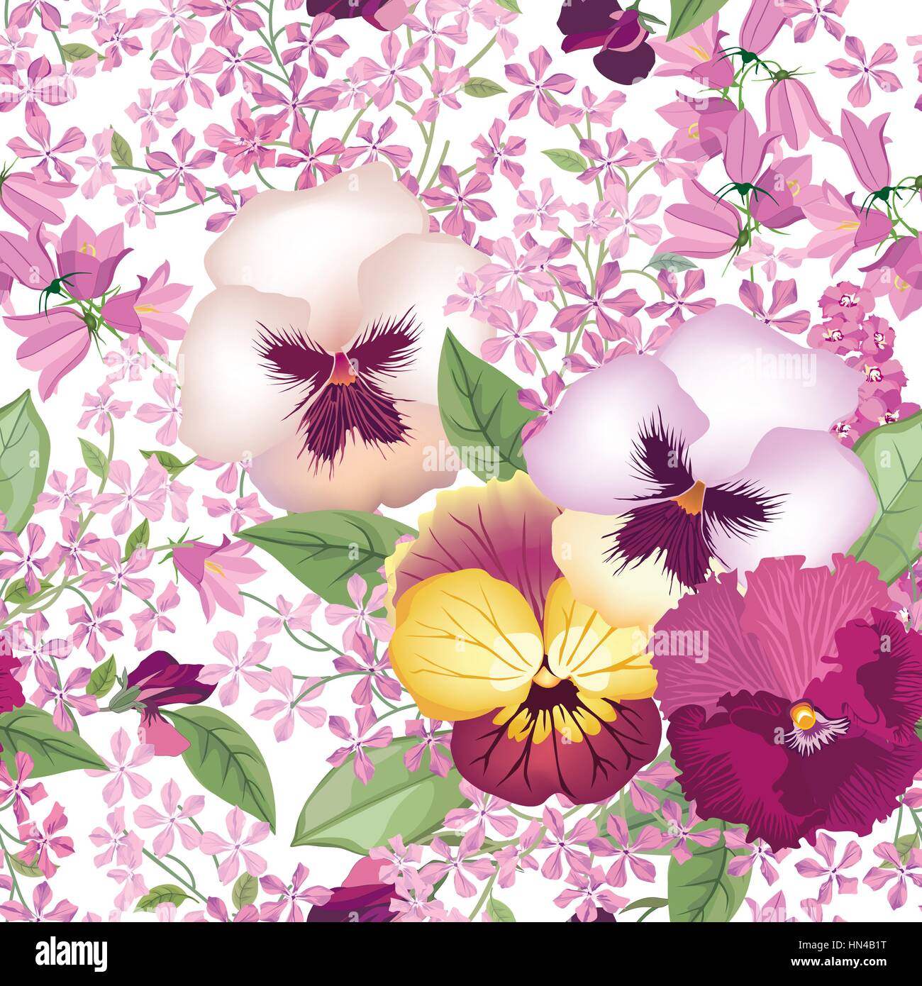 Floral seamless pattern. Summer flower background. Flourish texture ...